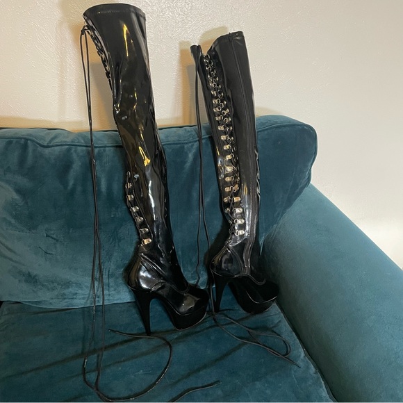 Pleaser | Shoes | Pleaser Delight Lace Up Boots | Poshmark